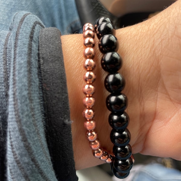 Copper Bead Bracelet | Real Copper Jewelry | Hand Beaded Bracelet for ...