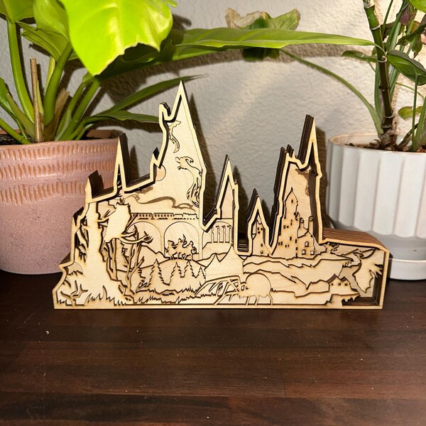 Wizarding World Inspired Laser Cut Wooden Movie Scene. Fast Free ...