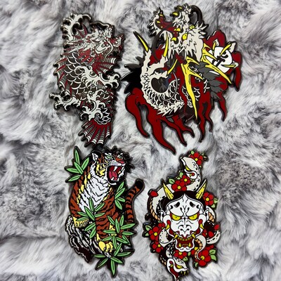YK Dragon of Dojima enamel Pin - Etsy