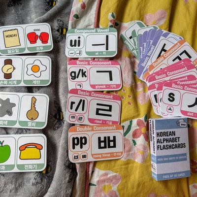 KOREAN Learn Korean Alphabet BUNDLE, Korean Hangul Alphabet, 150 Korean ...