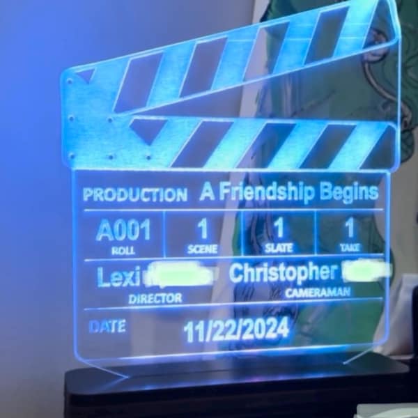 Clapperboard 3D Led Night Light ,cinema Neon Sign Lamp,clapper Neon ...