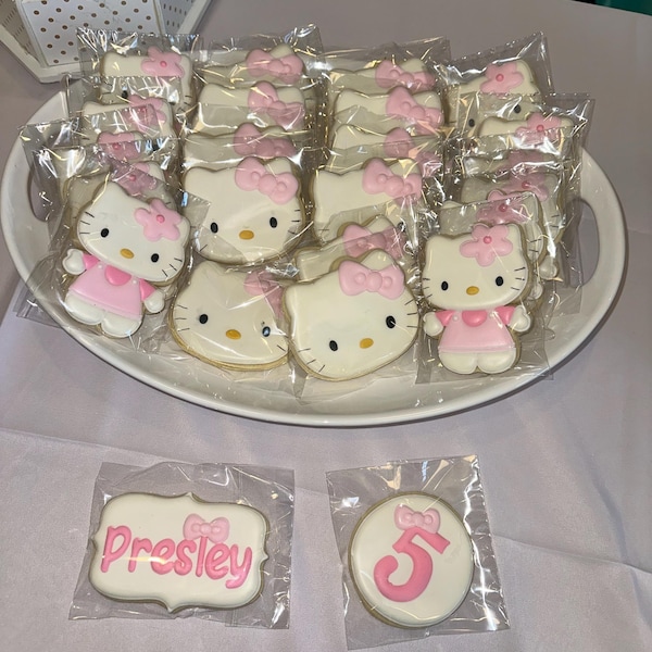 Hello Kitty Decorated Cookies - Etsy