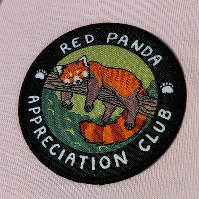 Red Panda Appreciation Club Iron on Woven Patch 7cm - Etsy