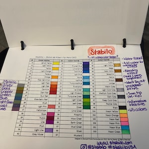 Kalour 300 Colored Pencil Set DIY Color Chart / Swatch - Etsy