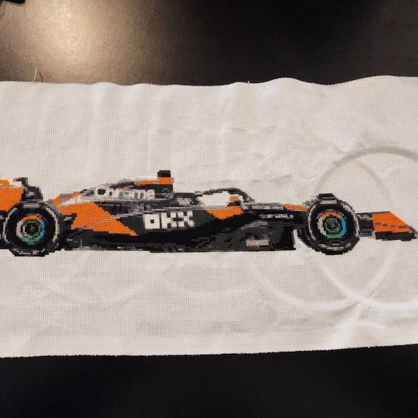 2024 Lando Norris Mclaren Formula 1 Racing Helmet Cross Stitch Pattern ...
