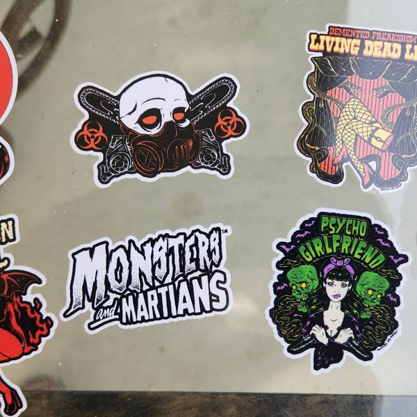 Demented Burlesque Vinyl Sticker, Horror Punk Decal, Psychobilly ...