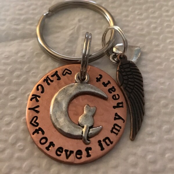 Pet Memorial Keychain, Loss of Pet, Death of Pet, Cat Memorial ...