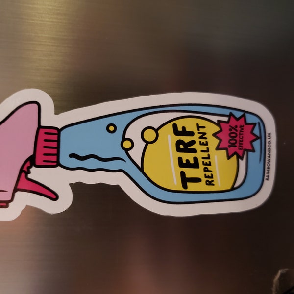 TERF Repellent Sticker Anti Terf Vinyl Sticker Transgender Pride Laptop ...