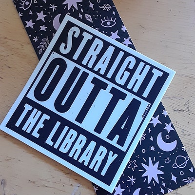 Library Sticker Bookish Stickers Bookworm Decals Literary Gift ...