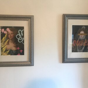 Neon Queen Altered Art Print Pink Maximalist Print Pink Wall - Etsy