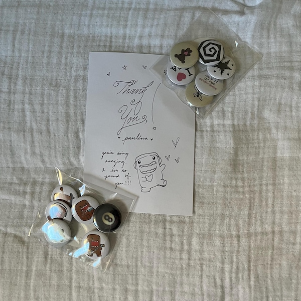 Domo Pins! | 4 Piece 1 Inch Button Pin Set | Comes With Freebies! - Etsy