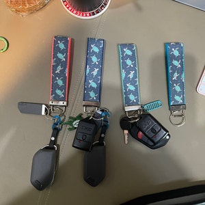 Navy Blue Herringbone Mini Keychain Personalized With Monogram - Etsy