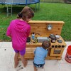 Centered Working Sink Mud Kitchen With Oven | Cedar Play Kitchen for ...