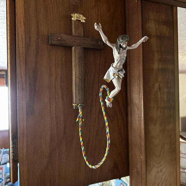 The Original Bunjesus - Bungee Jumping Jesus - Etsy