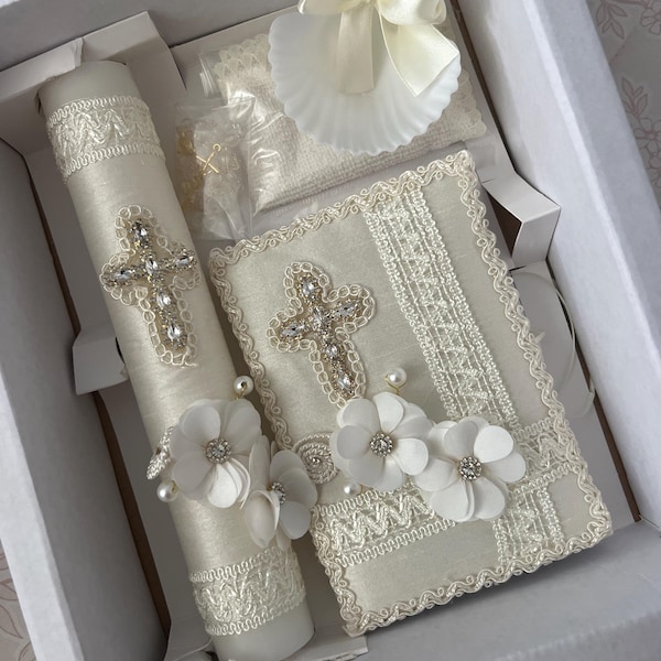 5pcs Baptism Candle Set Set De Velas Para Niña O Niño ENGLISH/SPANISH ...