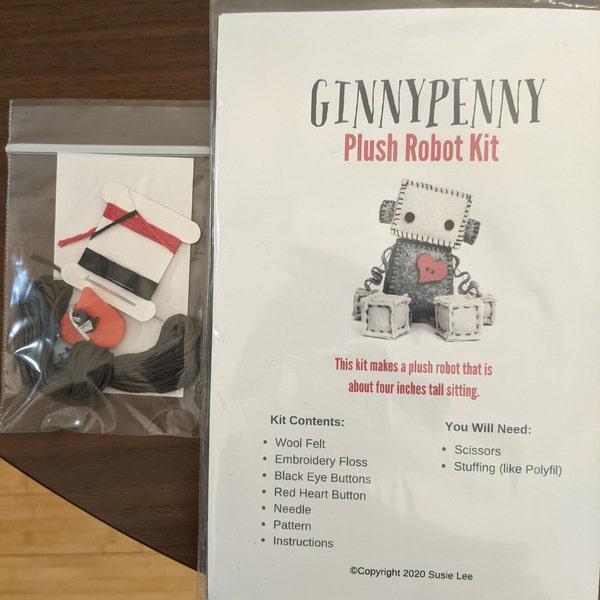 DIY Felt Robot Kit – Handmade Plush Sewing Craft - Etsy