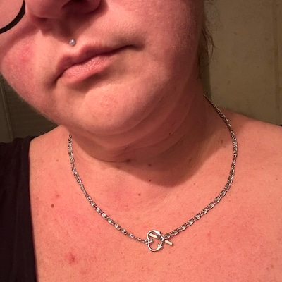 Unisex Stainless Steel 3D CRESCENT MOON Necklace on Figaro Chain 3mm 4 ...