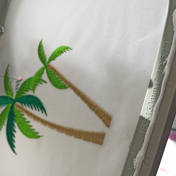 Palm Trees Embroidery Design, Mini Tropical Pattern (instant Download ...