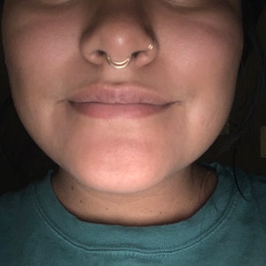 Silver Septum Ring, Snug Septum Hoop, Septum Ring Hoop, Gold Septum ...