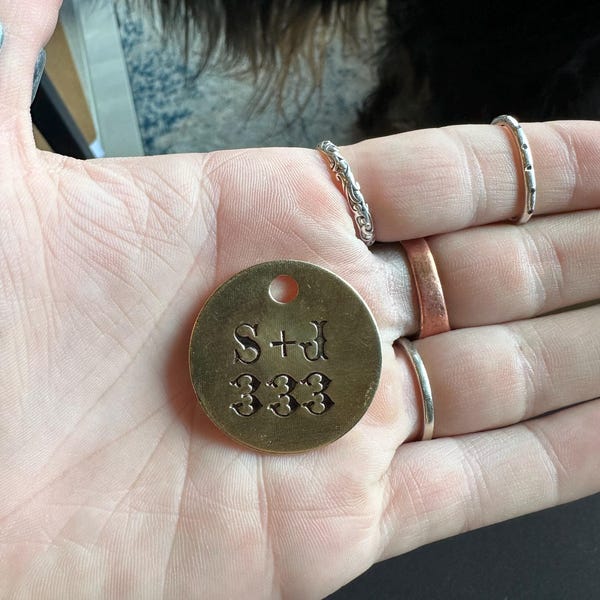 Custom Hand Punched Hotel Room Numbers Locker Numer Tag Industrial Tag ...