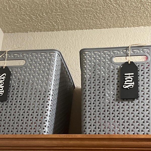 Organization Tags for Baskets, Organization Labels, Basket Tags, Pantry ...