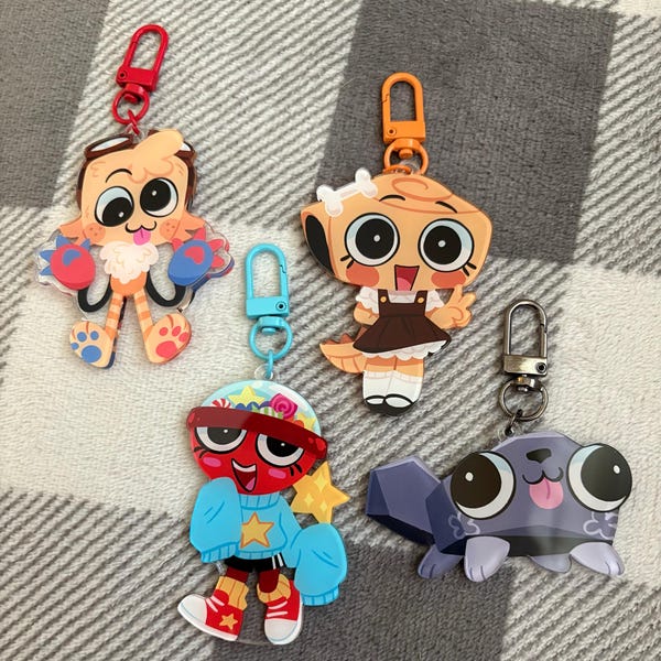 Toon Keychains | Razzle & Dazzle, Connie, Finn, Coal, Gigi, Tisha ...