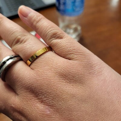 ATEEZ RING/ Personalized Ring, Kpop, Atiny, Subtle Engraved Ring ...