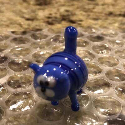 Glass Cat Miniature, Animals Glass, Art Glass Cat, Glass Blown Cat ...
