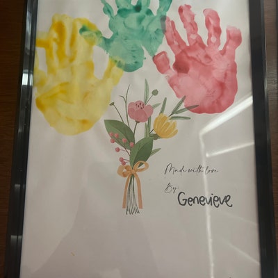 Grandpa Handprint Footprint Art Craft, Fathers Day Gift, Grandfather ...
