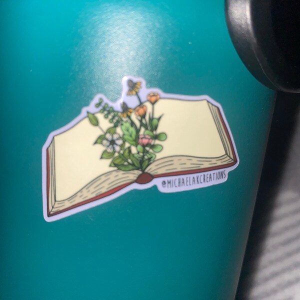 Book Sticker | Stickers for Hydroflask | Laptop Stickers | Water Bottle ...