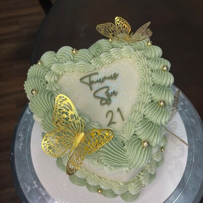 Mini Acrylic Cake Topper Vintage Heart Cake Topper Mini Cake Toppers ...