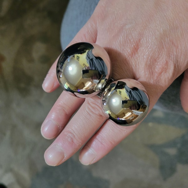 Extra Large Silver Ring Oversized Ring Statement Oversized Ring Giant ...