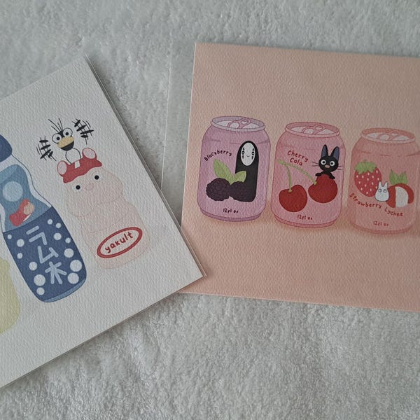 Asian Drinks Art Print Digital Illustration, Art Print, Cute ...