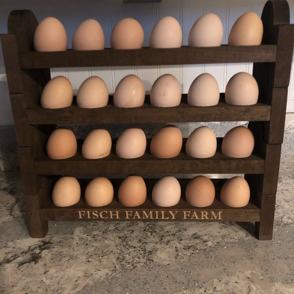 Rustic Egg Holder. Farmhouse Wood Egg Holder. Personalized Egg Stand. Wooden Egg Holder. Easter ...