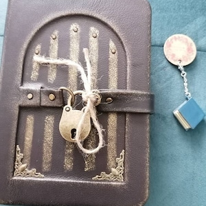 Leather Journal With Lock and Key, Leather Notebook, Travel Journal ...