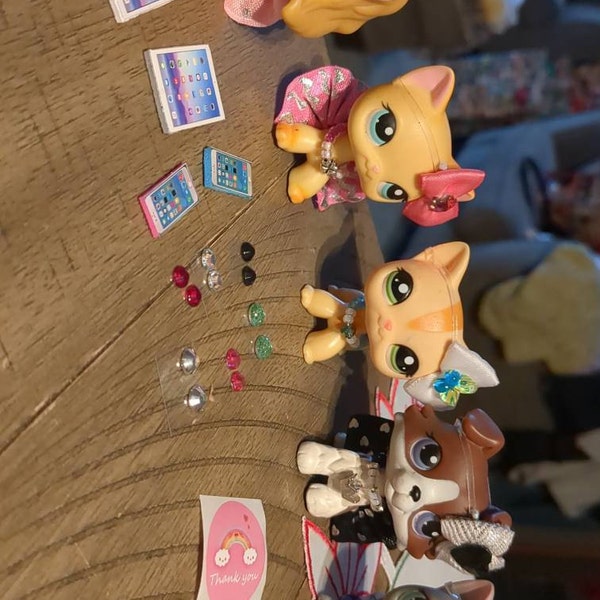 Littlest Pet Shop LPS 12 PC Clothes PINK Accessories Grab Bag Custom ...