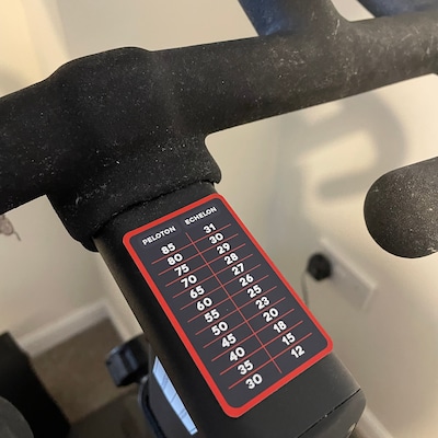 MAGNET Peloton Echelon Conversion Chart Stationary Bicycle Resistance ...