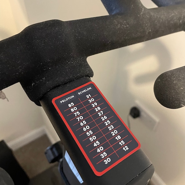 MAGNET Peloton Echelon Conversion Chart Stationary Bicycle Resistance ...