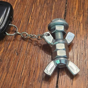 Nut and Bolt Keychain Figure - Etsy UK