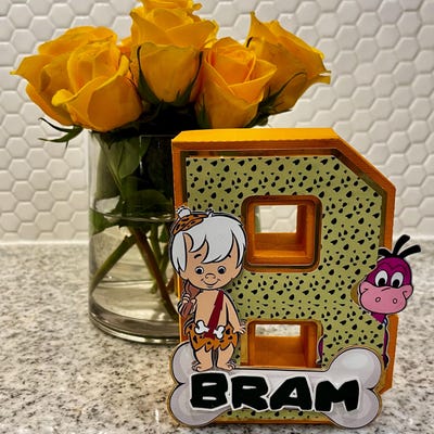 Pebbles High Chair Birthday Banner Pebbles 1st Birthday Decor Yabba ...