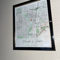 Custom Map Location Map Personalized Gifts Any City Map Hometown Map ...