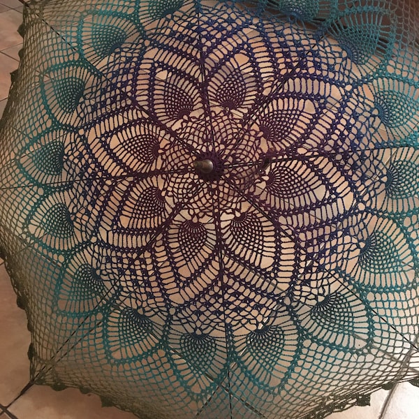 Crochet Parasol Pattern PDF, Pineapple Lace Umbrella - Bridal and ...