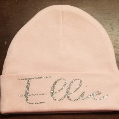 Newborn Baby Hat Personalized Baby Hat With Name Baby Shower Gift ...