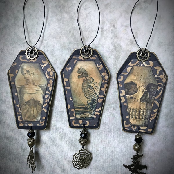 Macabre Coffin Tags, Printable Junk Journal Tags Ephemera Pack ...