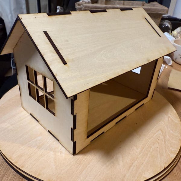 Wooden House SVG PDF Pattern for Laser Cutting, Cnc. Arranged to Fit ...