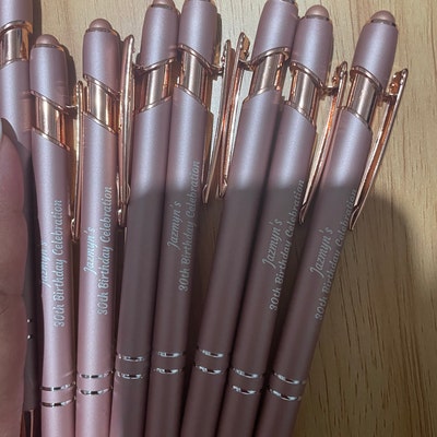 Custom Wedding Rose Gold Pens, Personalized Business Pens, Bulk Custom ...
