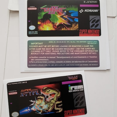SNES Cartridge Labels - Etsy