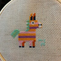 William the Worm Labyrinth Cross Stitch Ello Worm Modern Cross Stitch ...