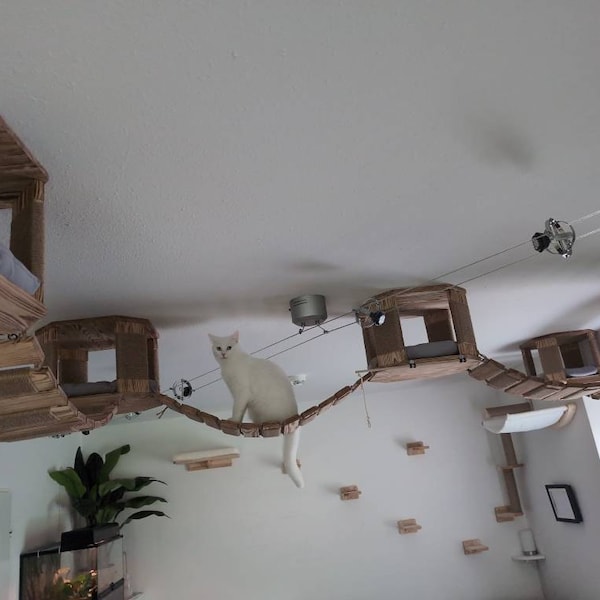 Cat Ceiling Furniture, Wooden Cat Bed, Cat Ceiling Bed, Wood Cat ...