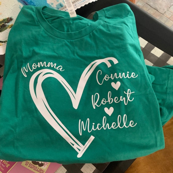 Custom Heart Line Shirt, Custom Valentine's Day, Personalized Heart ...